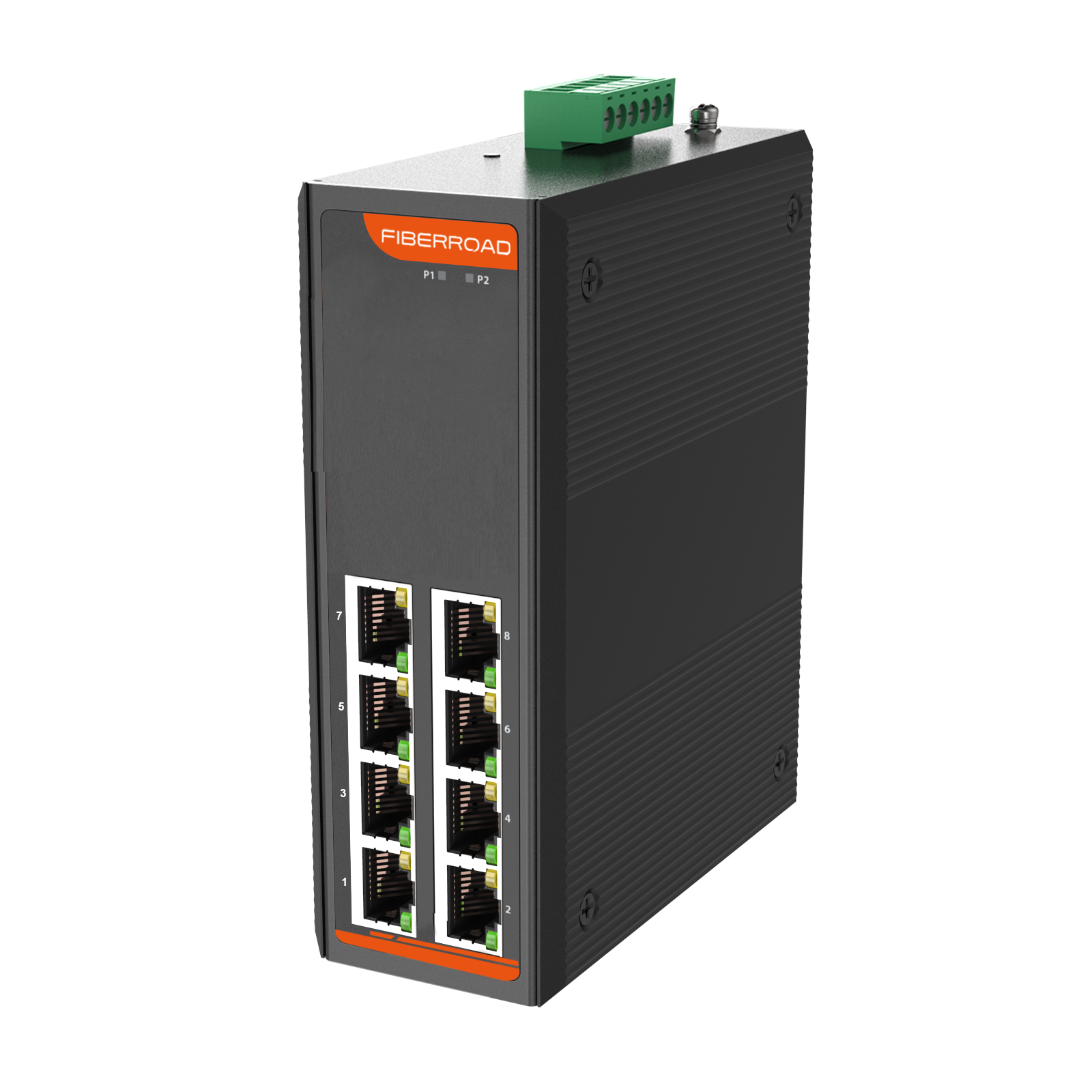 8 Port Unmanaged Industrial Network Switch | Fiberroad Technology
