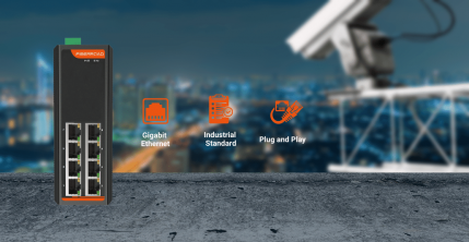 8 Port Unmanaged Industrial Network Switch | Fiberroad Technology