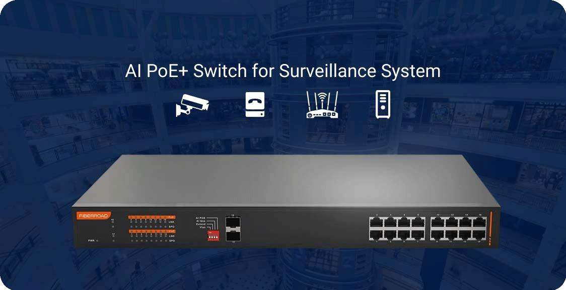 16 Port PoE Switch | PoE+ | Fiberroad Technology