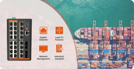 28 Port DIN Rail Industrial Ethernet Switch | Industrial Network